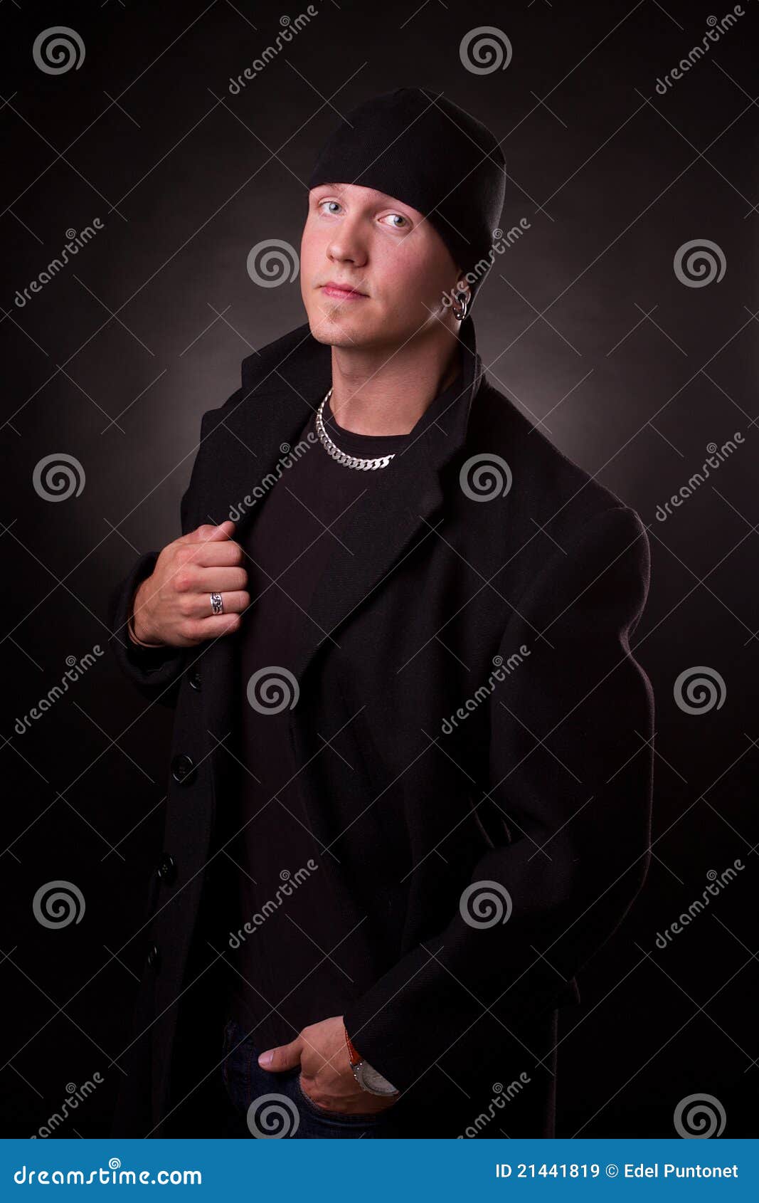 Portrait of a Cool Handsome Guy Stock Image - Image of young ...