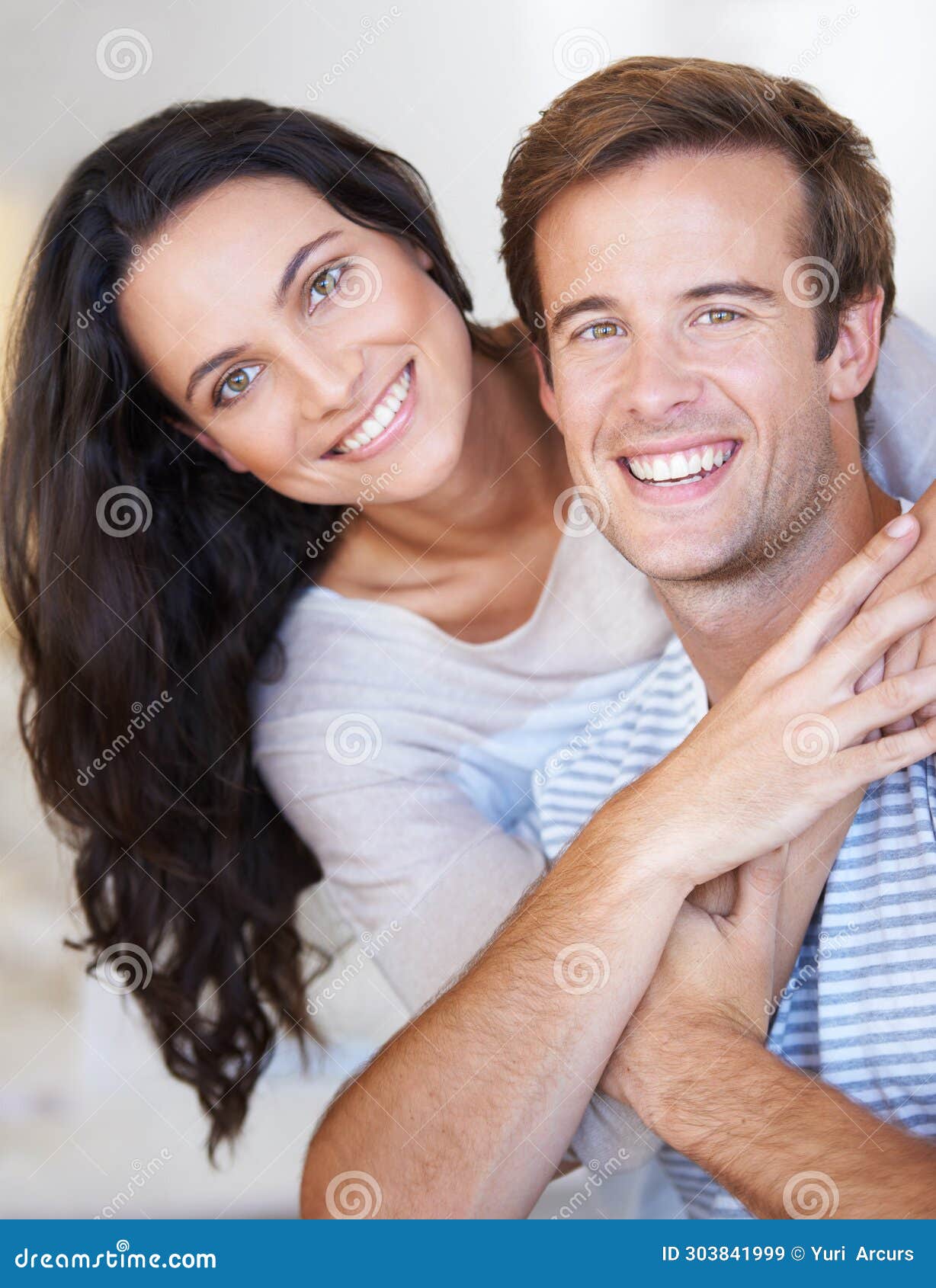 Portrait Couple Hug And Love With Care Marriage And Happiness At Home