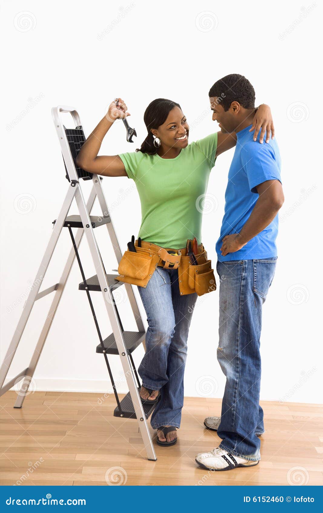 Portrait of Couple with Ladder. Stock Photo - Image of portrait ...