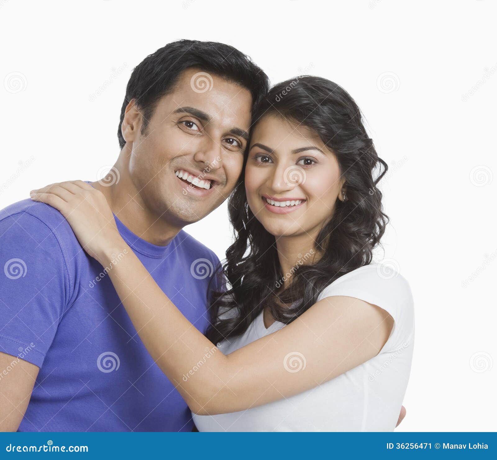 Portrait of a couple stock image. Image of studio, happiness - 36256471