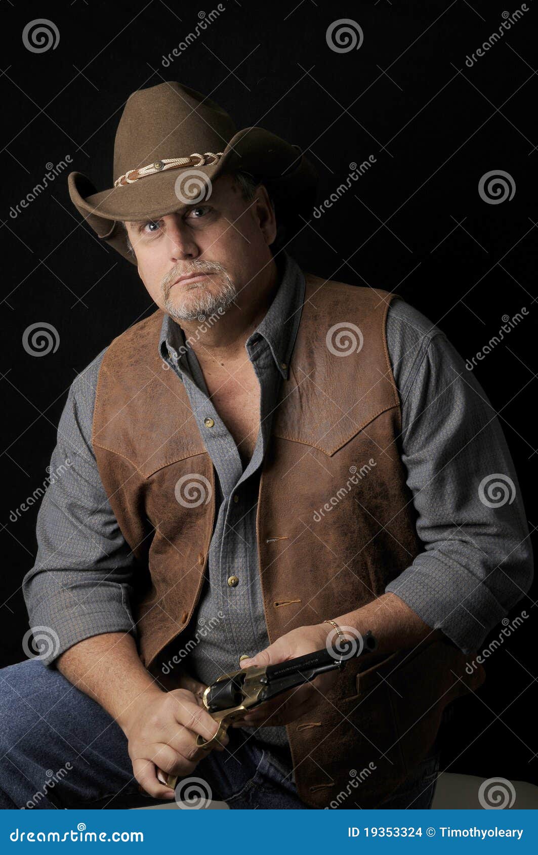 Portrait of a Cowboy stock photo. Image of wild, male - 19353324