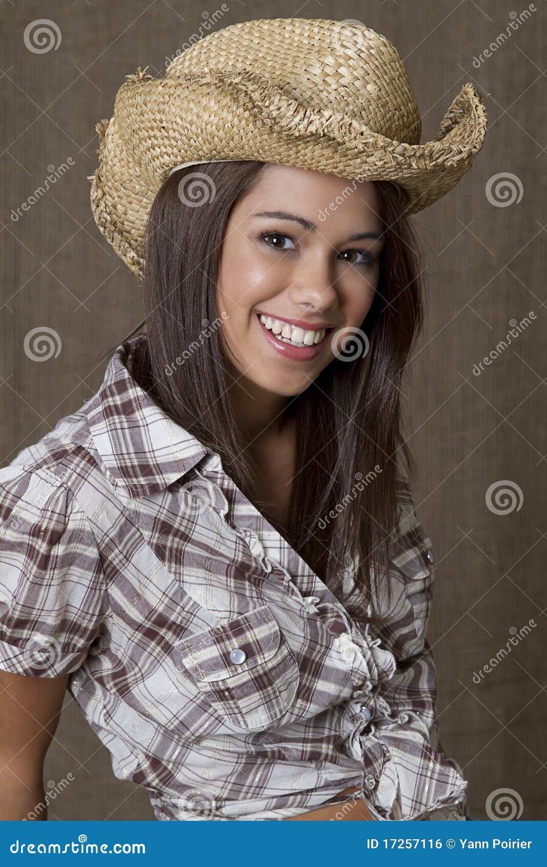 Portrait of a cowgirl stock photo. Image of sweet, woman - 17257116