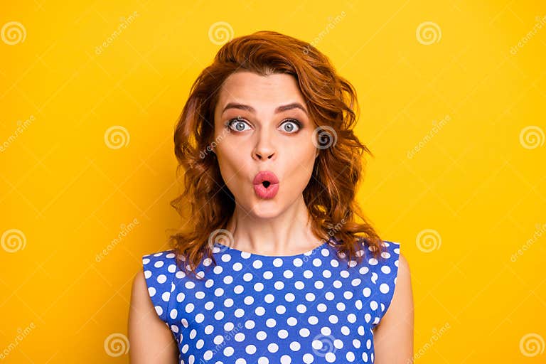 Portrait Of Crazy Astonished Girl Stare Unbelievable Promo Impressed