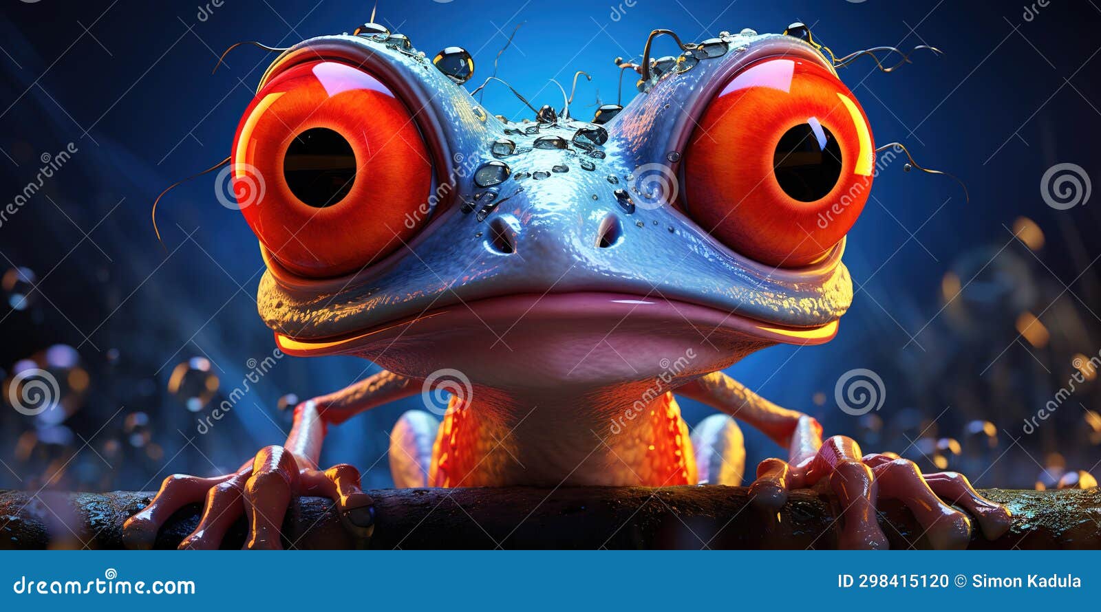 Portrait of Crazy Frog, Mysterious Frog Stock Illustration ...