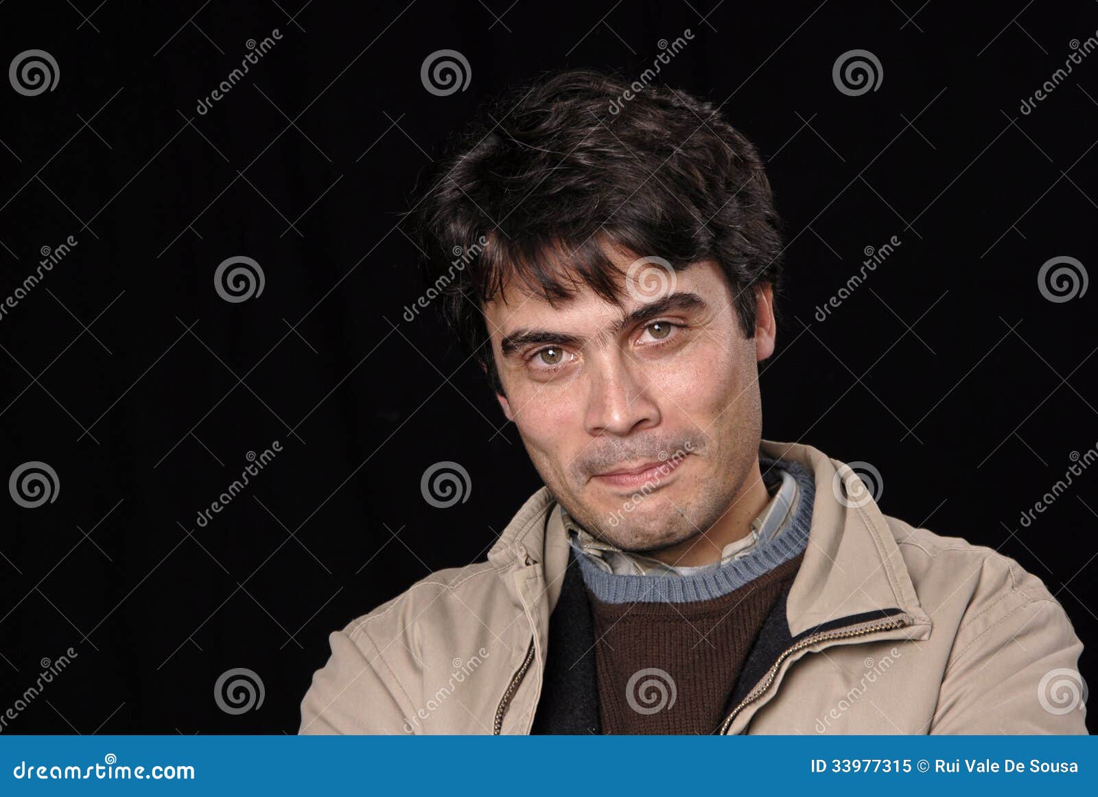 Portrait stock image. Image of grimace, male, crazy, hand - 33977315