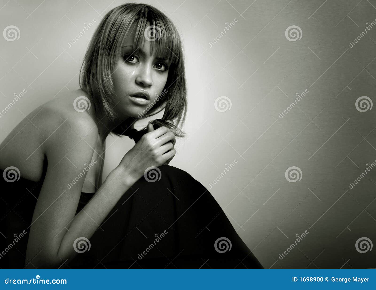 Portrait of cry beauty. stock photo. Image of feelings - 1698900