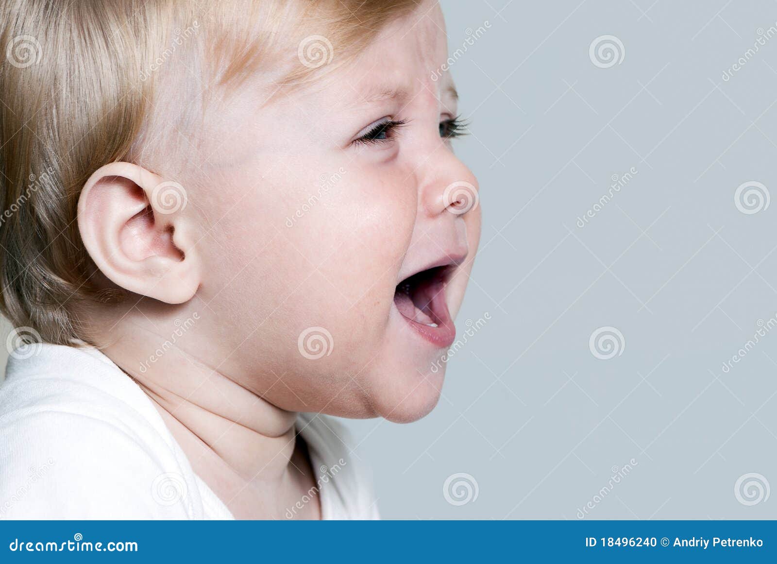 Portrait of Crying Little Baby Stock Photo - Image of problems, tear ...