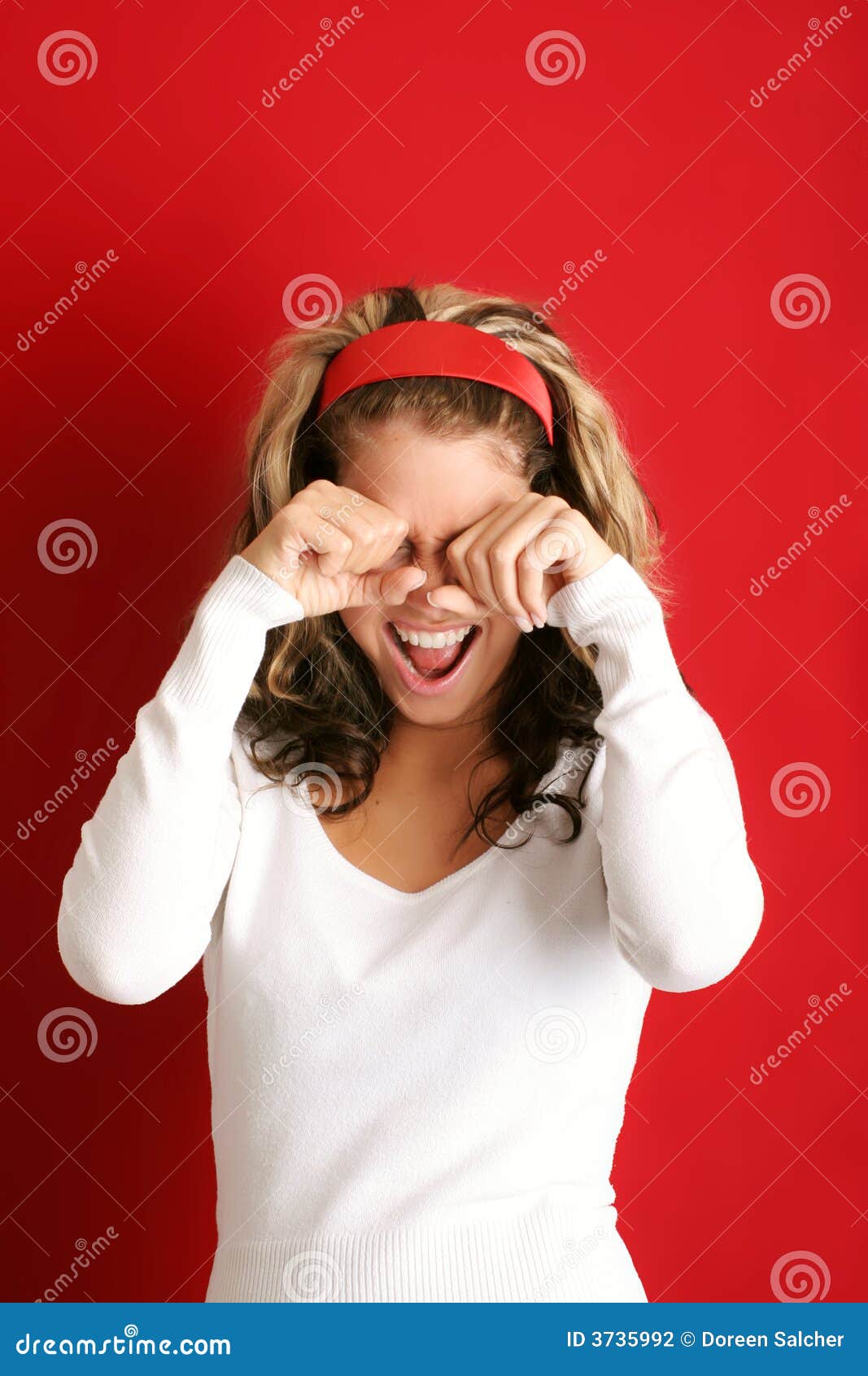 Portrait of a crying woman stock photo. Image of person - 3735992
