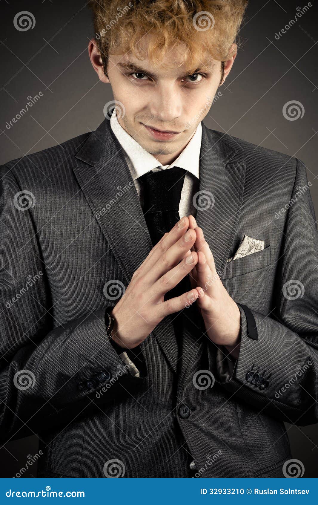 Portrait of a cunning boss stock photo. Image of confidence - 32933210