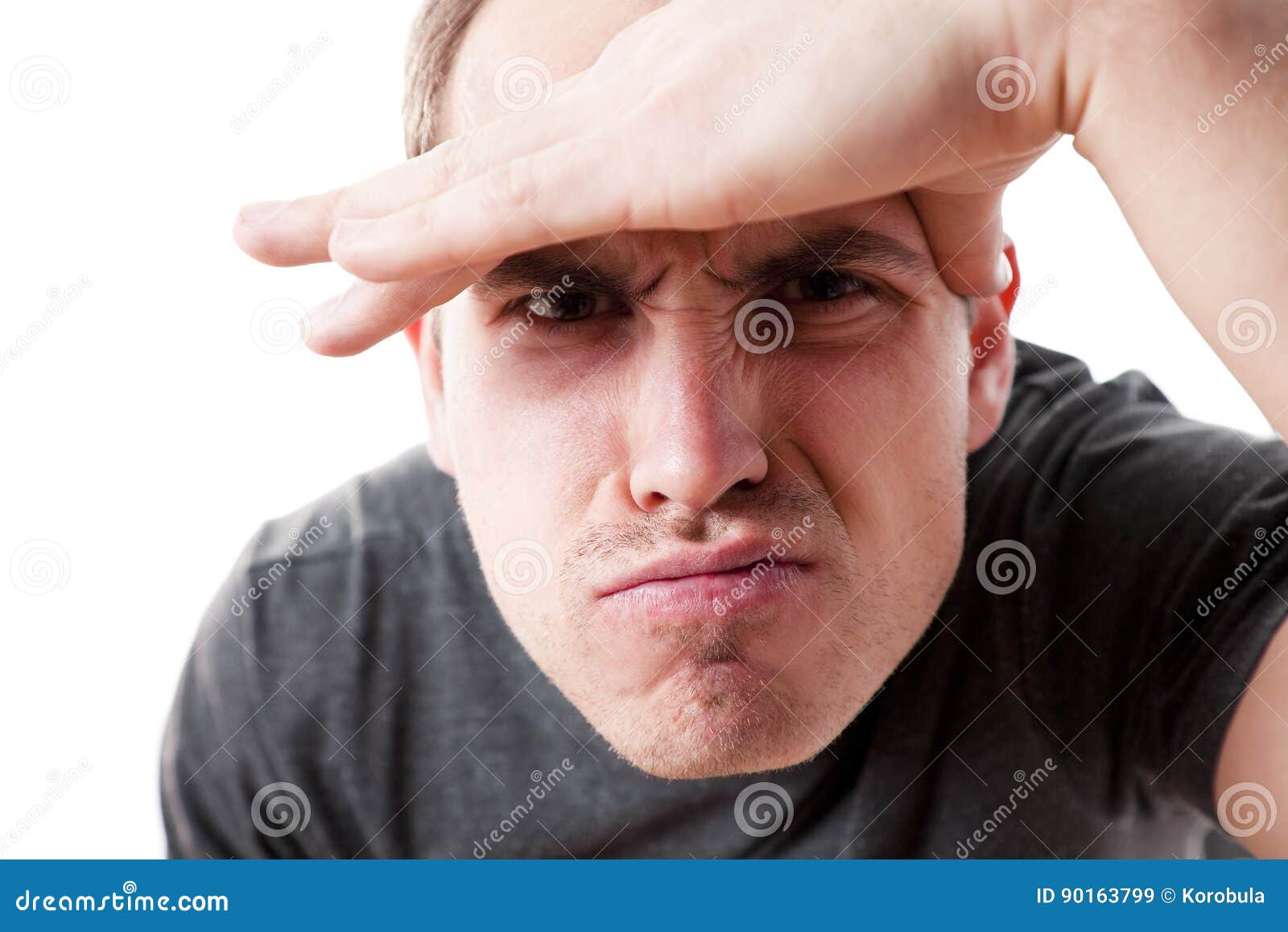 Portrait of a Curious Young Man Stock Image - Image of eyes, person ...