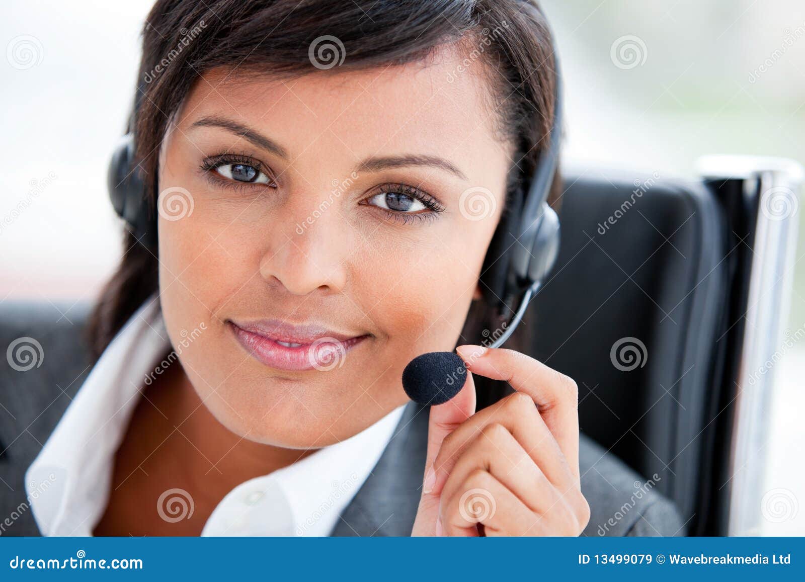 Portrait of a Customer Service Agent Stock Image - Image of ambitious ...