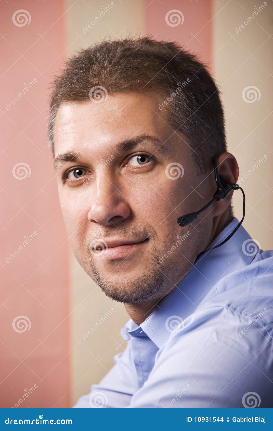 Portrait of Customer Service Beard Man Stock Photo - Image of friendly ...