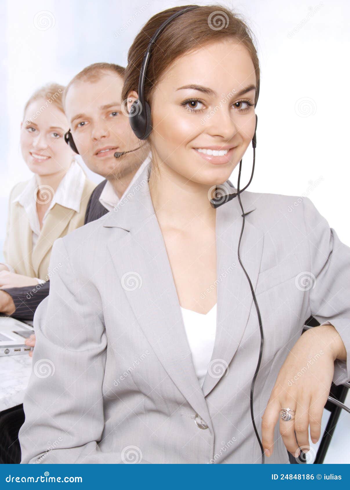 Portrait of Customer Service Representatives Stock Photo - Image of ...