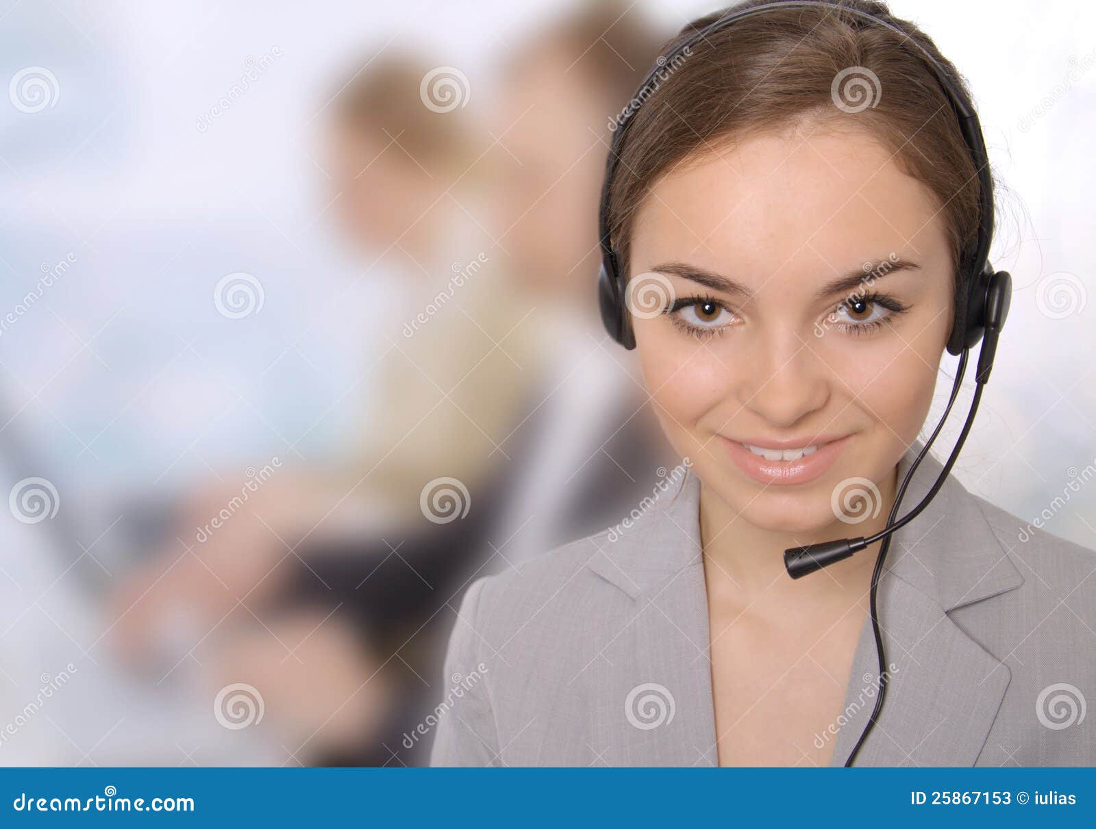 Portrait of Customer Service Representatives Stock Image - Image of ...