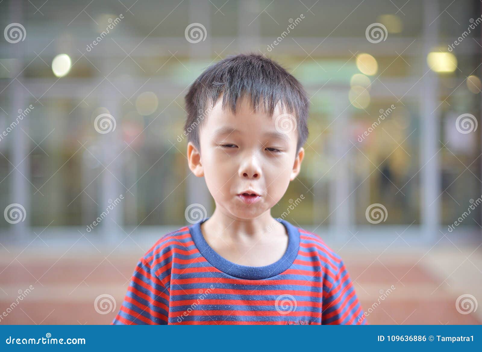 Portrait of Cute Asian Kid Smiling Isolated Stock Photo - Image of ...