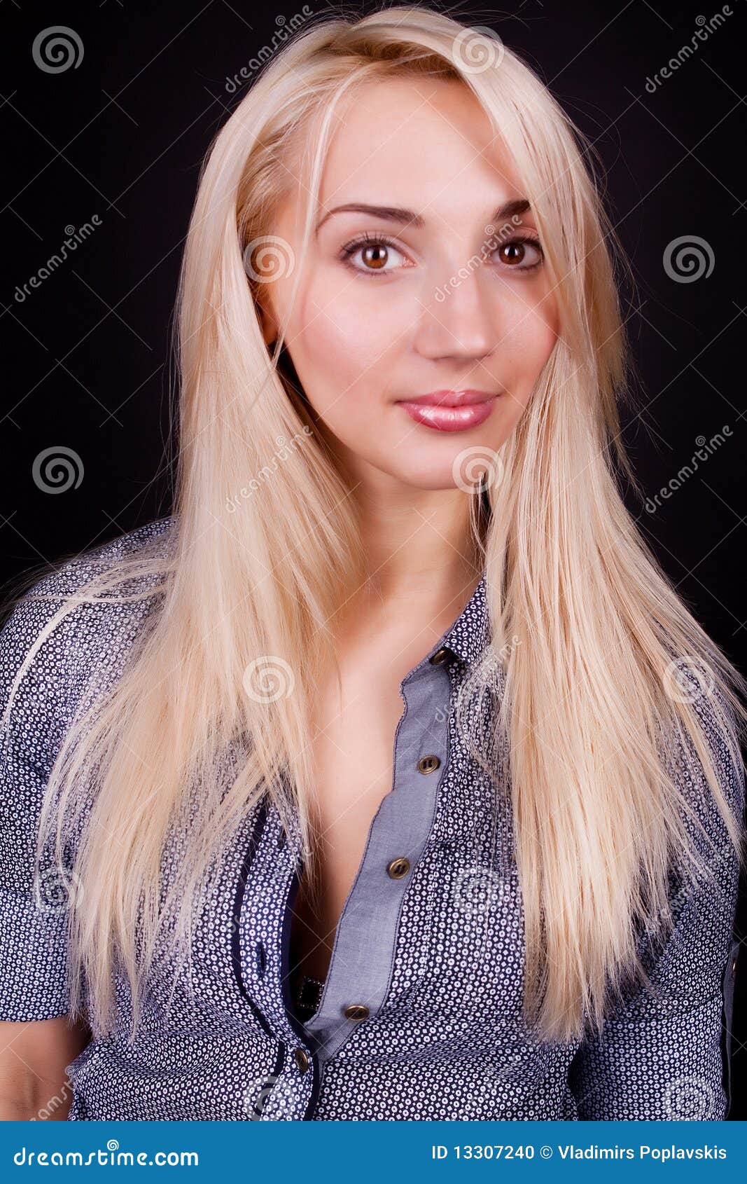 Portrait of cute blonde stock photo. Image of flirty - 13307240