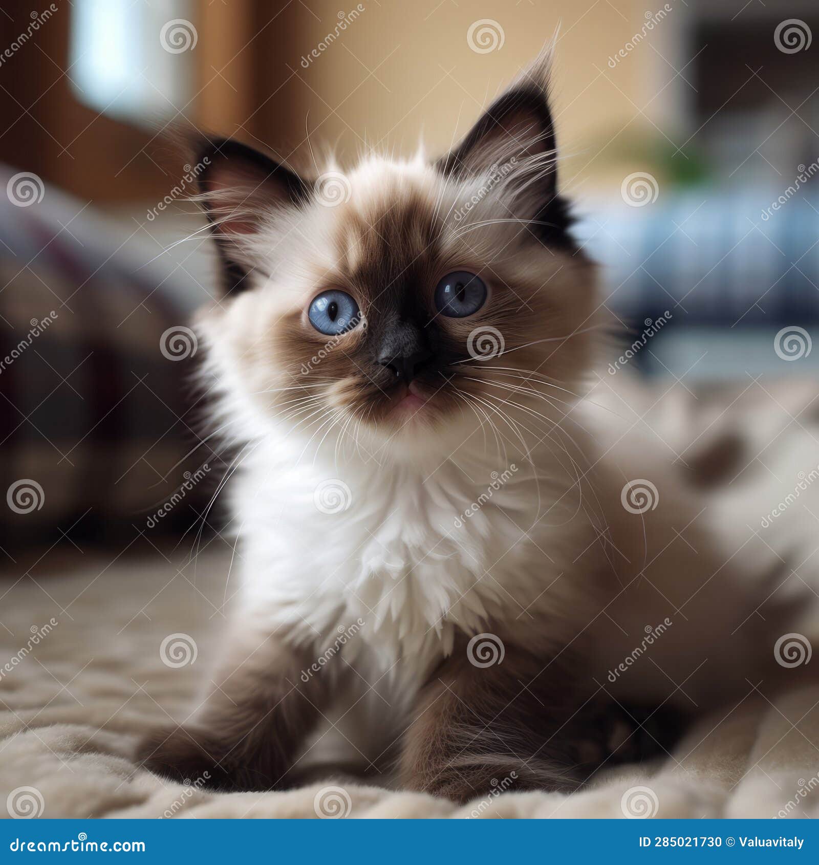 Portrait of a Cute Brown Ragdoll Kitten Looking at the Camera. Portrait ... Portrait of a Cute Brown Ragdoll Kitten Looking at the Camera. Portrait ...
