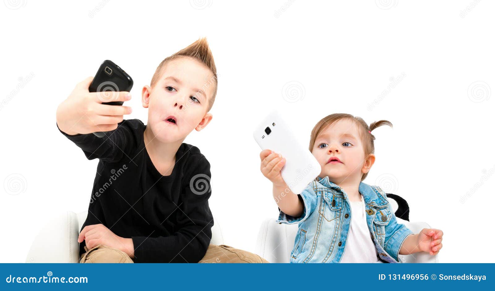Portrait of Cute Cheerful Children Taking Selfie on Mobile Phone Stock ... Portrait of Cute Cheerful Children Taking Selfie on Mobile Phone Stock ...