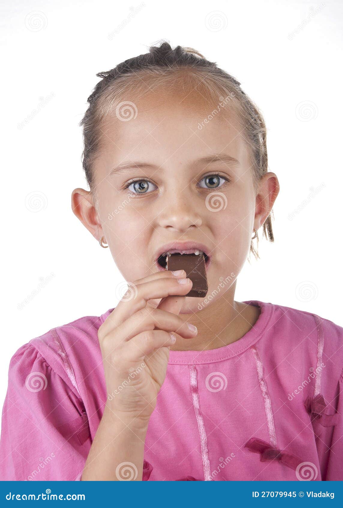 Portrait of Cute Child Eating Chocolate Stock Image - Image of ...