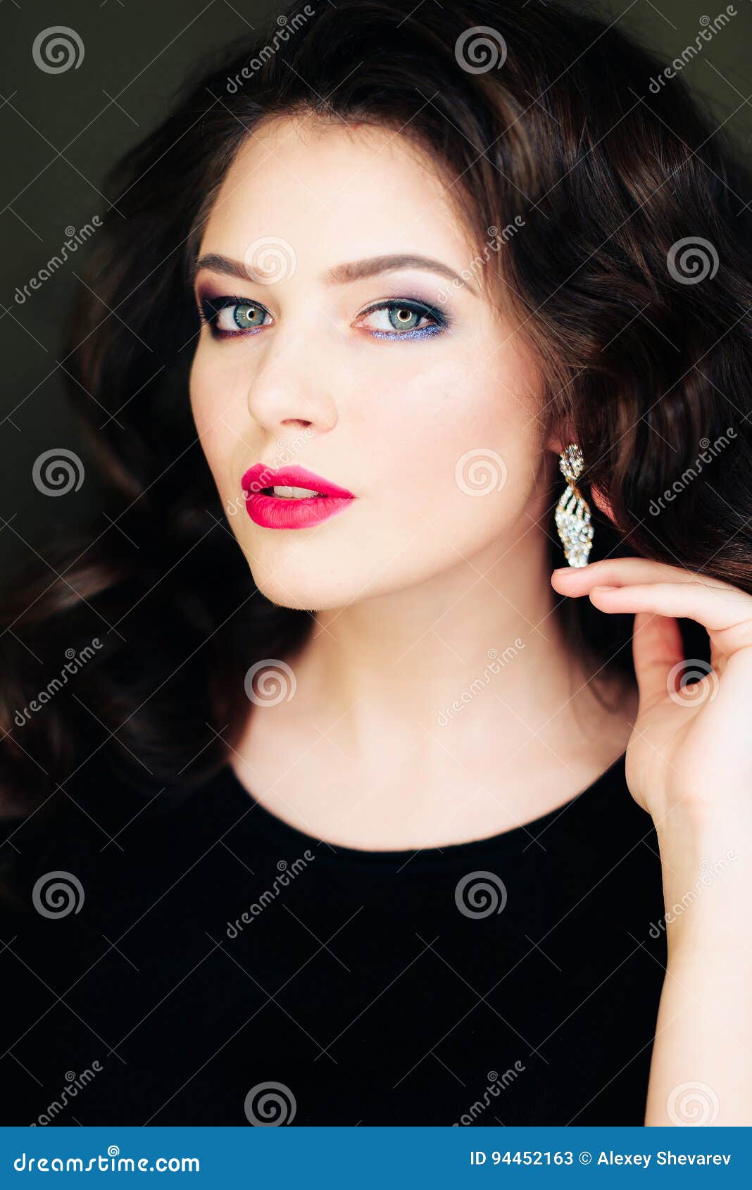 Portrait of Cute Girl, Model Stock Image - Image of brunette ...