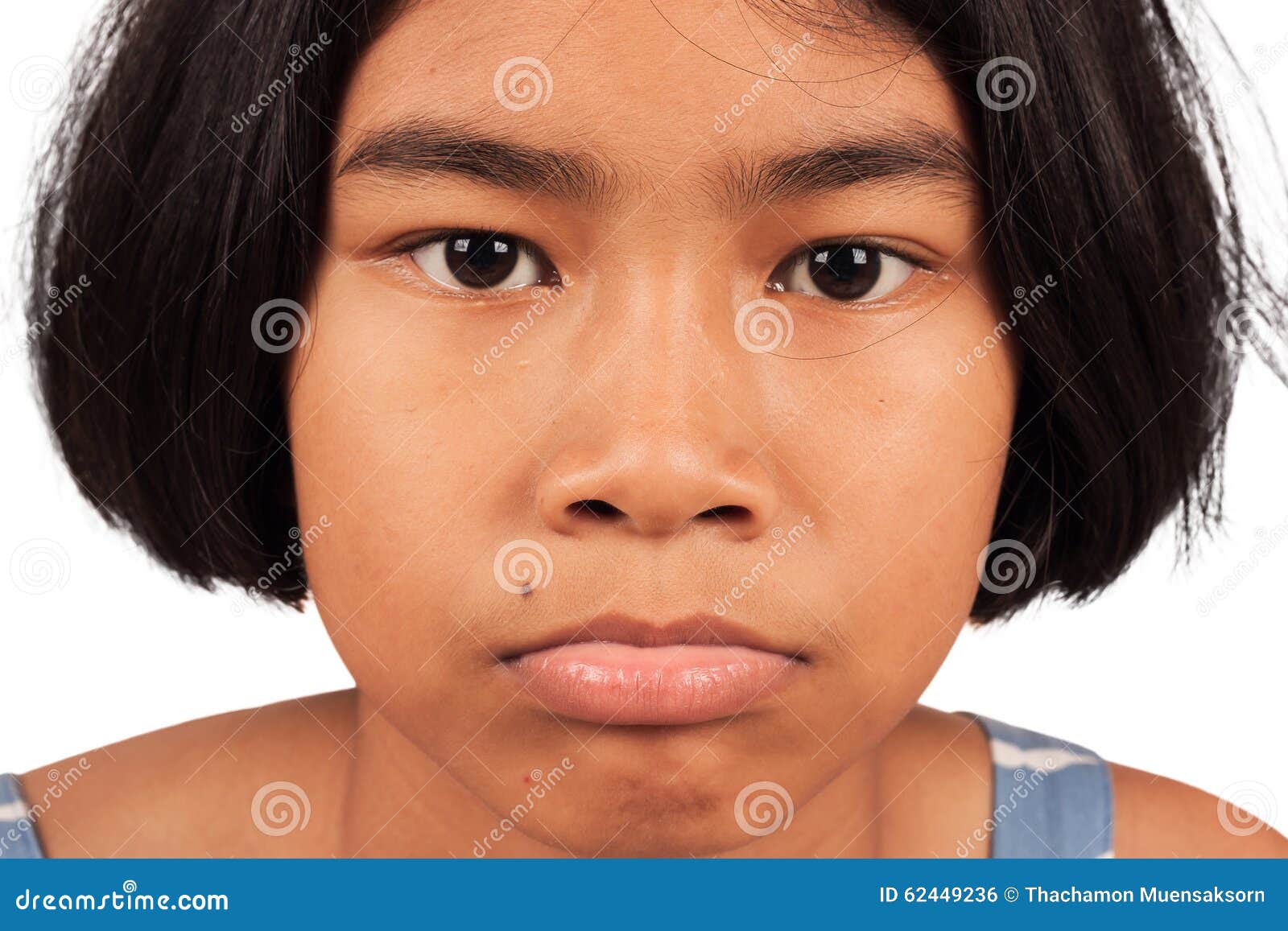 Portrait cute girl morose stock photo. Image of japan - 62449236