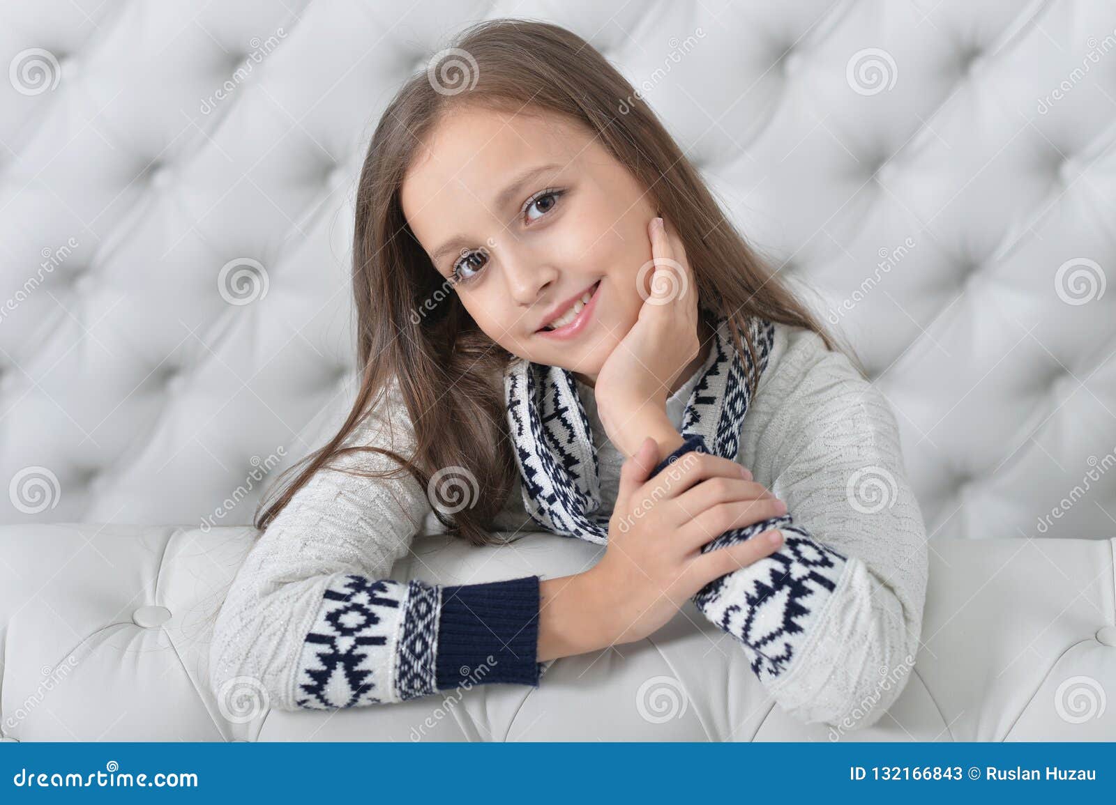 Portrait of a Cute Girl Posing at Home Stock Image - Image of pretty ...