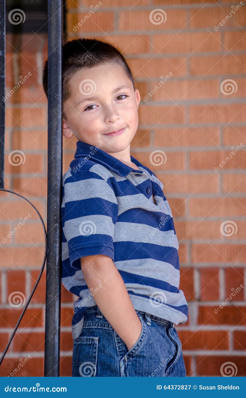 Portrait of a Cute Hispanic Boy Stock Image - Image of portrait, calm ...