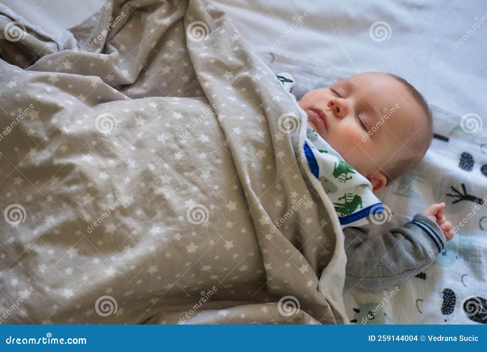 Cute little baby sleeping stock photo. Image of infant - 259144004