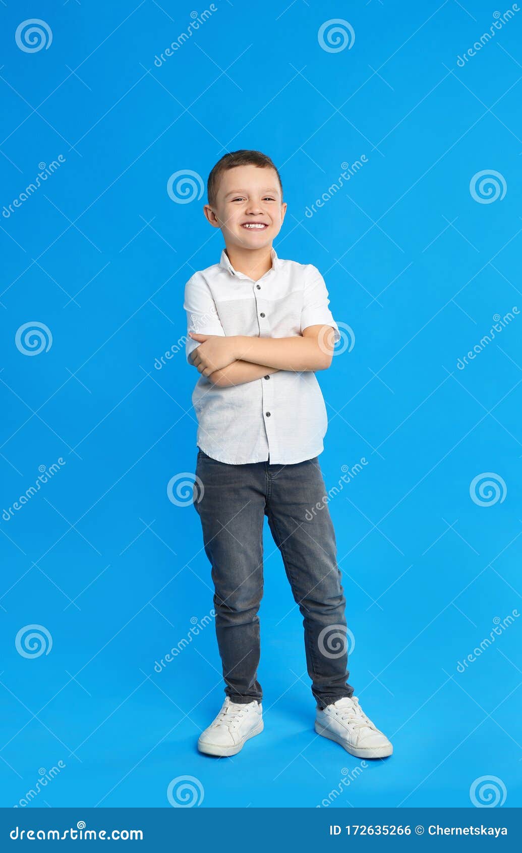 Portrait of Cute Little Boy on Background Stock Photo - Image of modern ...