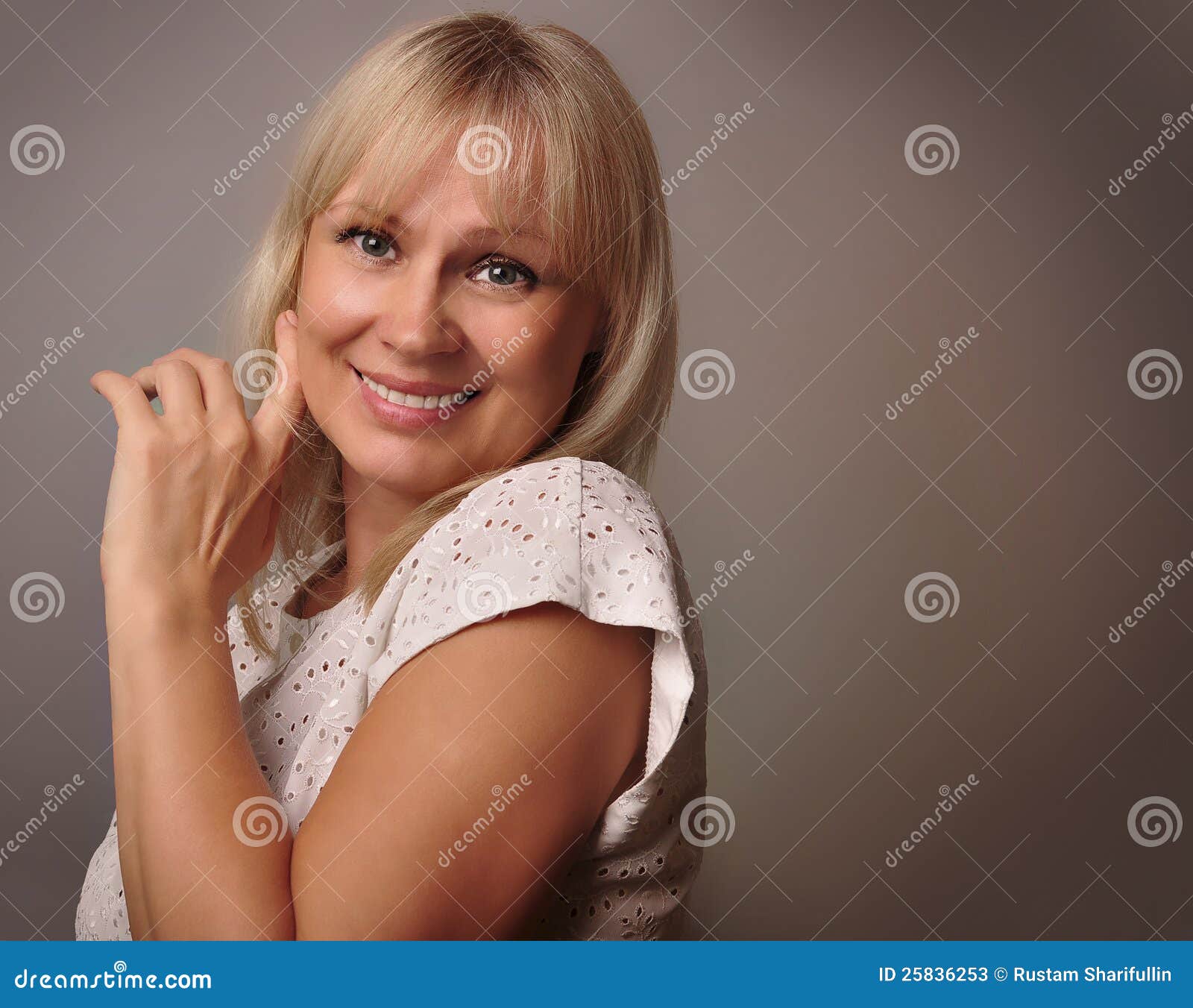 Portrait of a Cute Mature Woman Smiling Stock Image - Image of fresh ... Portrait of a Cute Mature Woman Smiling Stock Image - Image of fresh ...