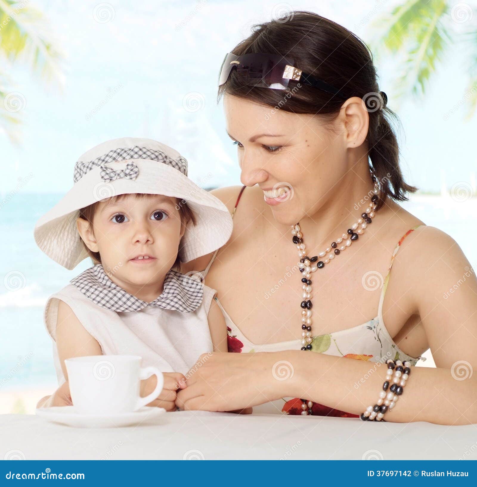 Portrait of a Cute Mom with Baby Stock Photo - Image of health, cute ...