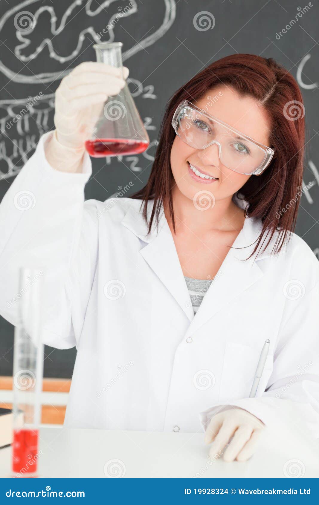 Portrait of a Cute Scientist Stock Photo - Image of indoors, attractive ...