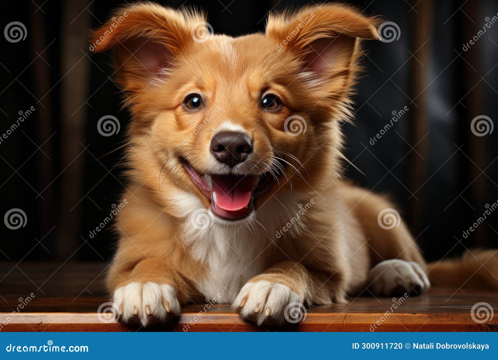 Portrait of Cute Smiling Happy Puppy Stock Photo - Image of eyes, black ...