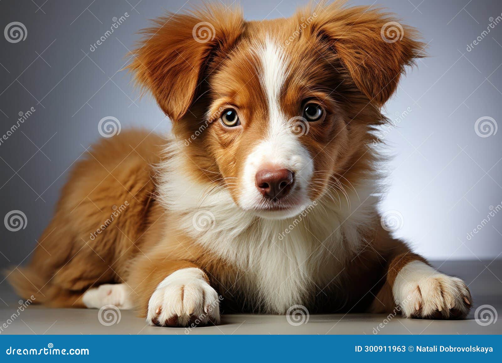 Portrait of Cute Smiling Happy Puppy Stock Image - Image of paws, white ...