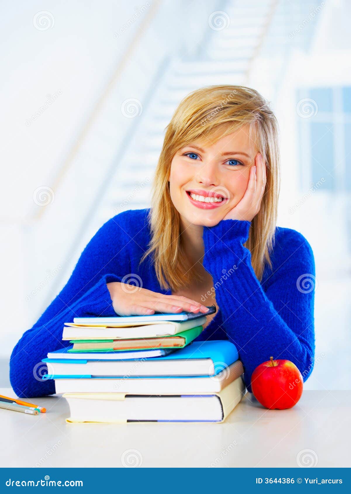 Portrait of cute student stock photo. Image of confident - 3644386