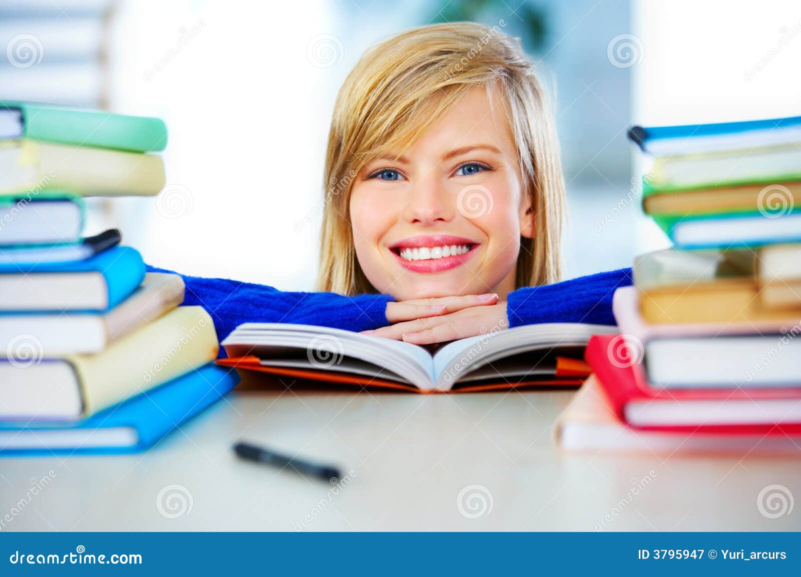 Portrait of cute student stock image. Image of college - 3795947