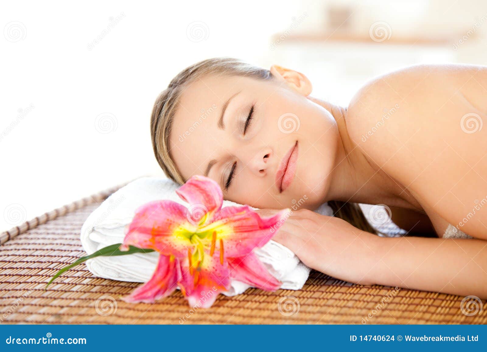Portrait Of A Cute Woman Having A Massage Stock Images - Image: 14740624