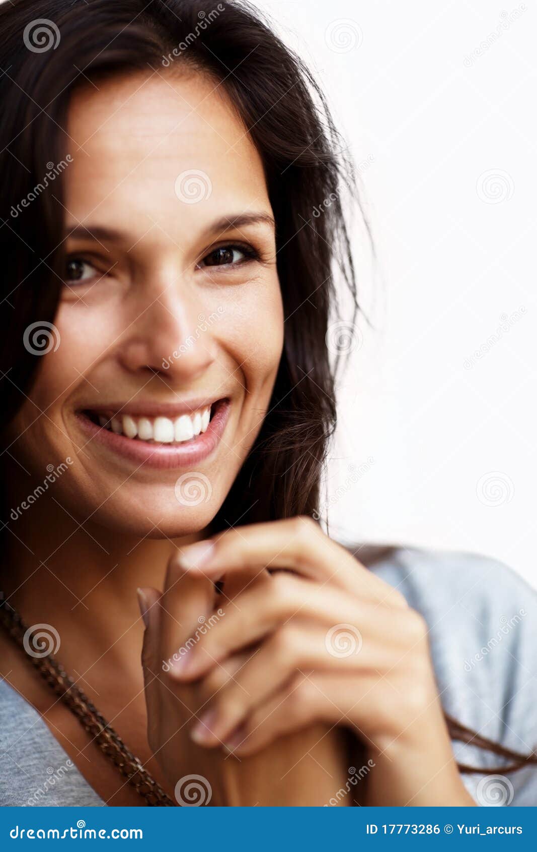 Portrait of a Cute Young Lady Smiling Stock Photo - Image of friendly ...