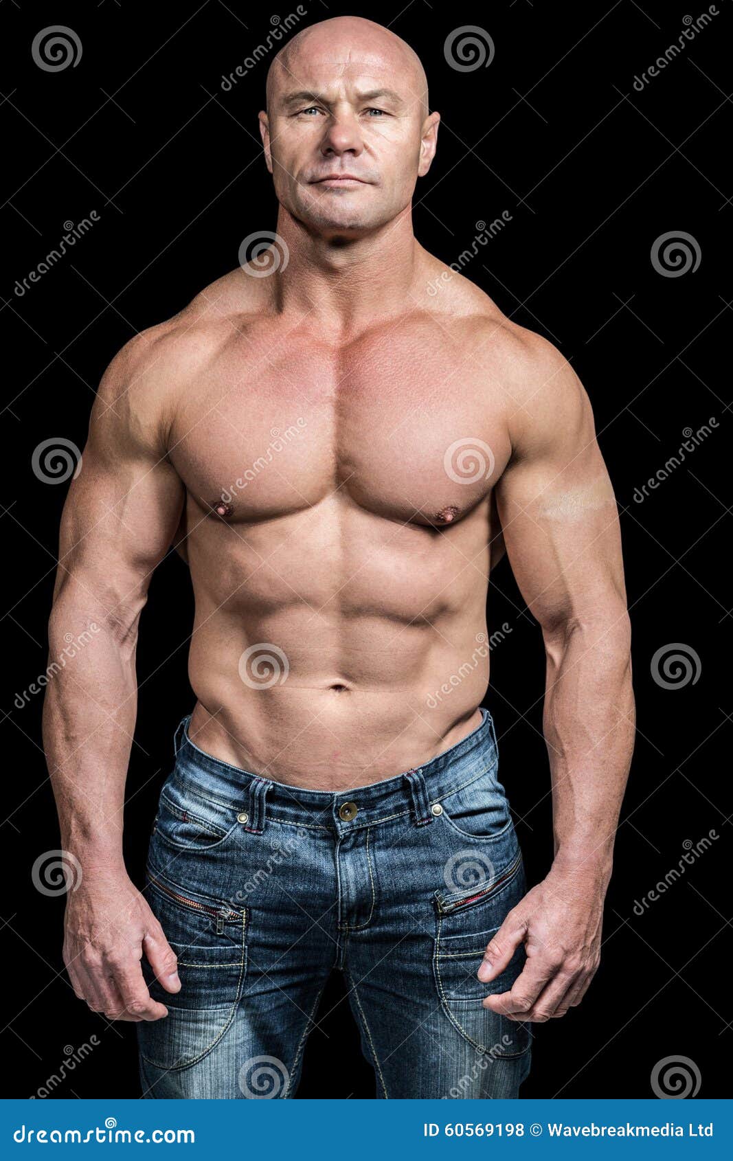 Portrait D'homme Sûr De Bodybuilder Photo stock - Image du isolement ...