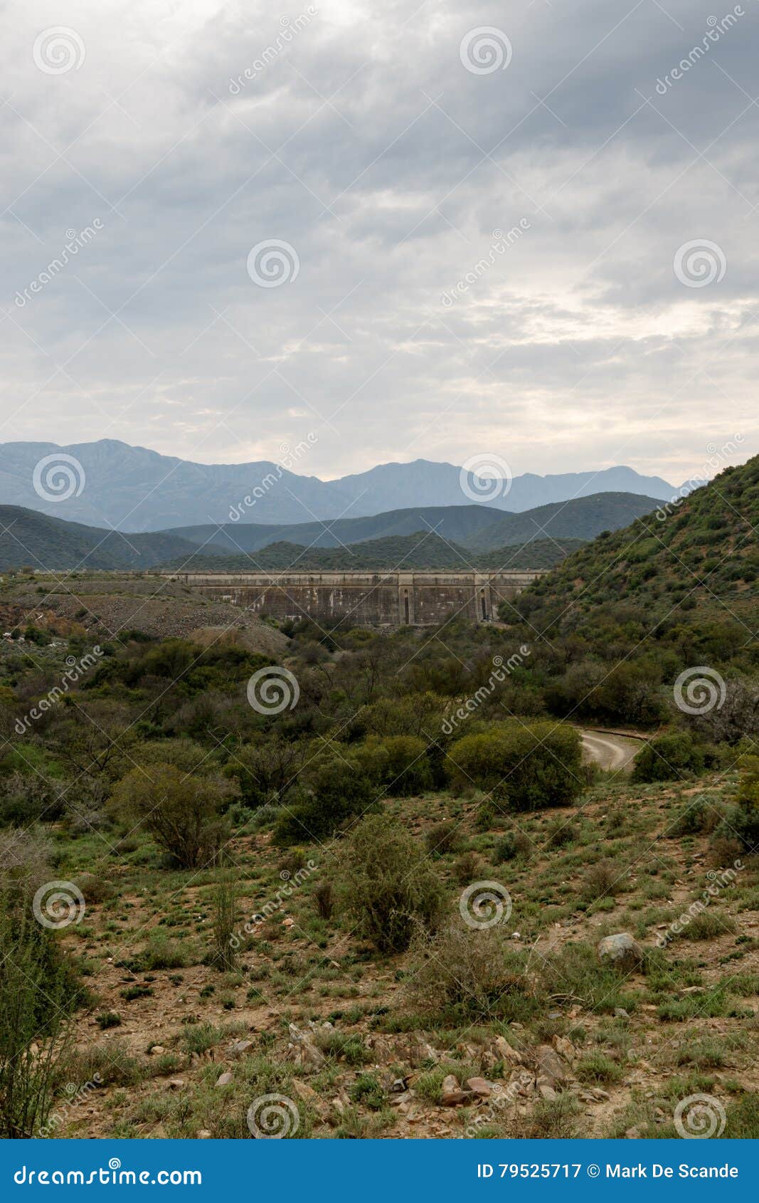 Portrait - Dam Wall at Calitzdorp Stock Image - Image of nature ...