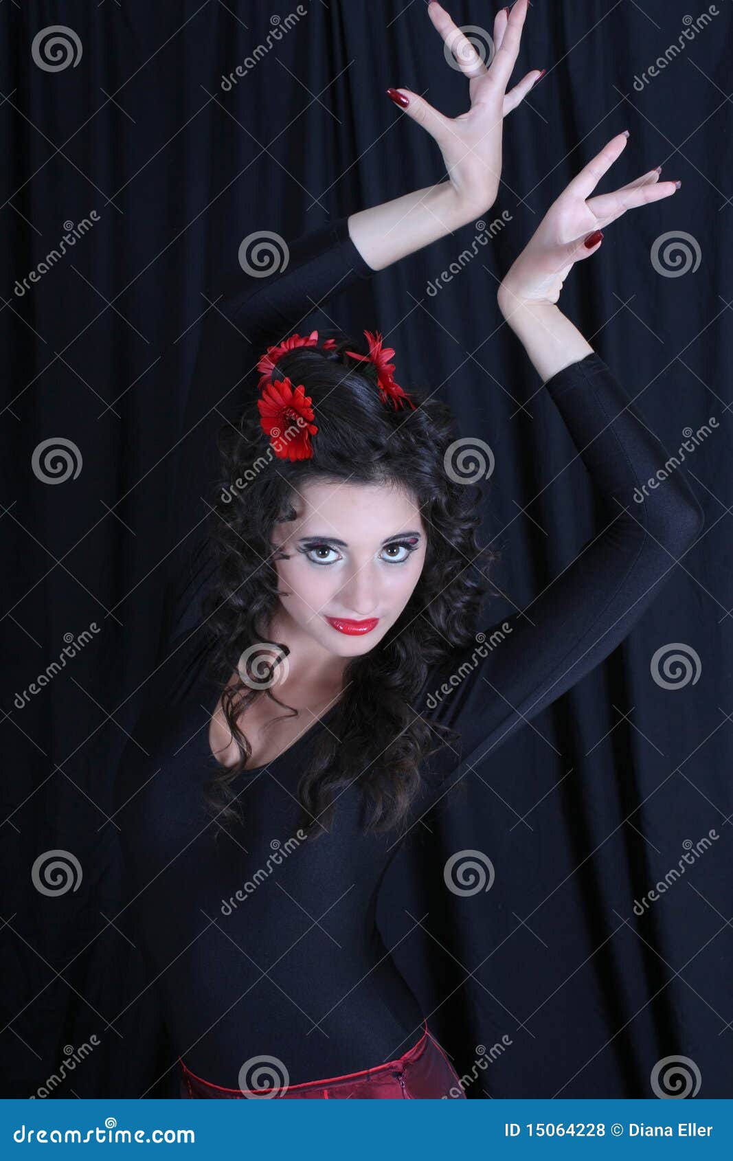 Portrait of dancing woman stock photo. Image of spain - 15064228