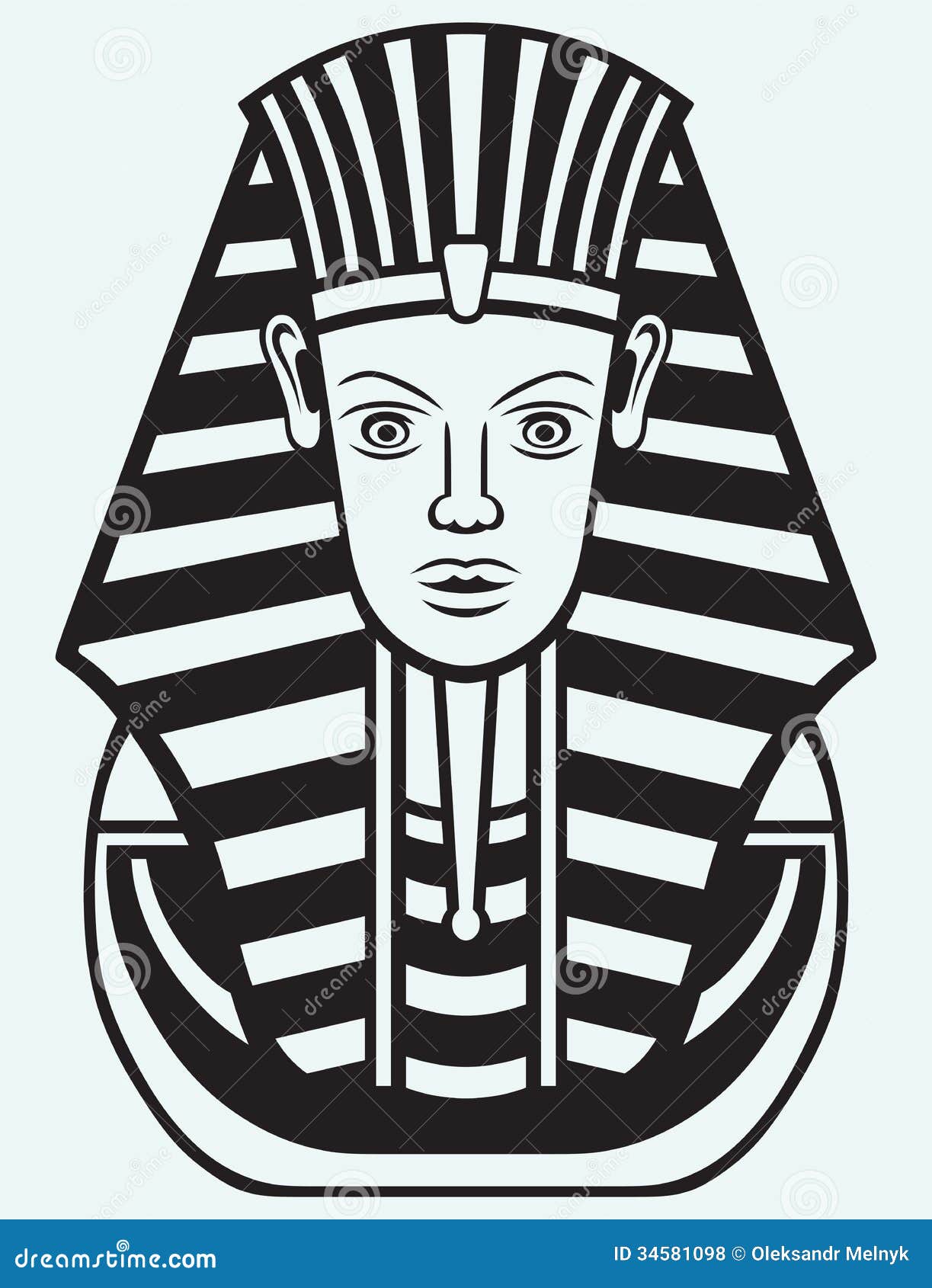Portrait de pharaon illustration de vecteur. Illustration du histoire ...