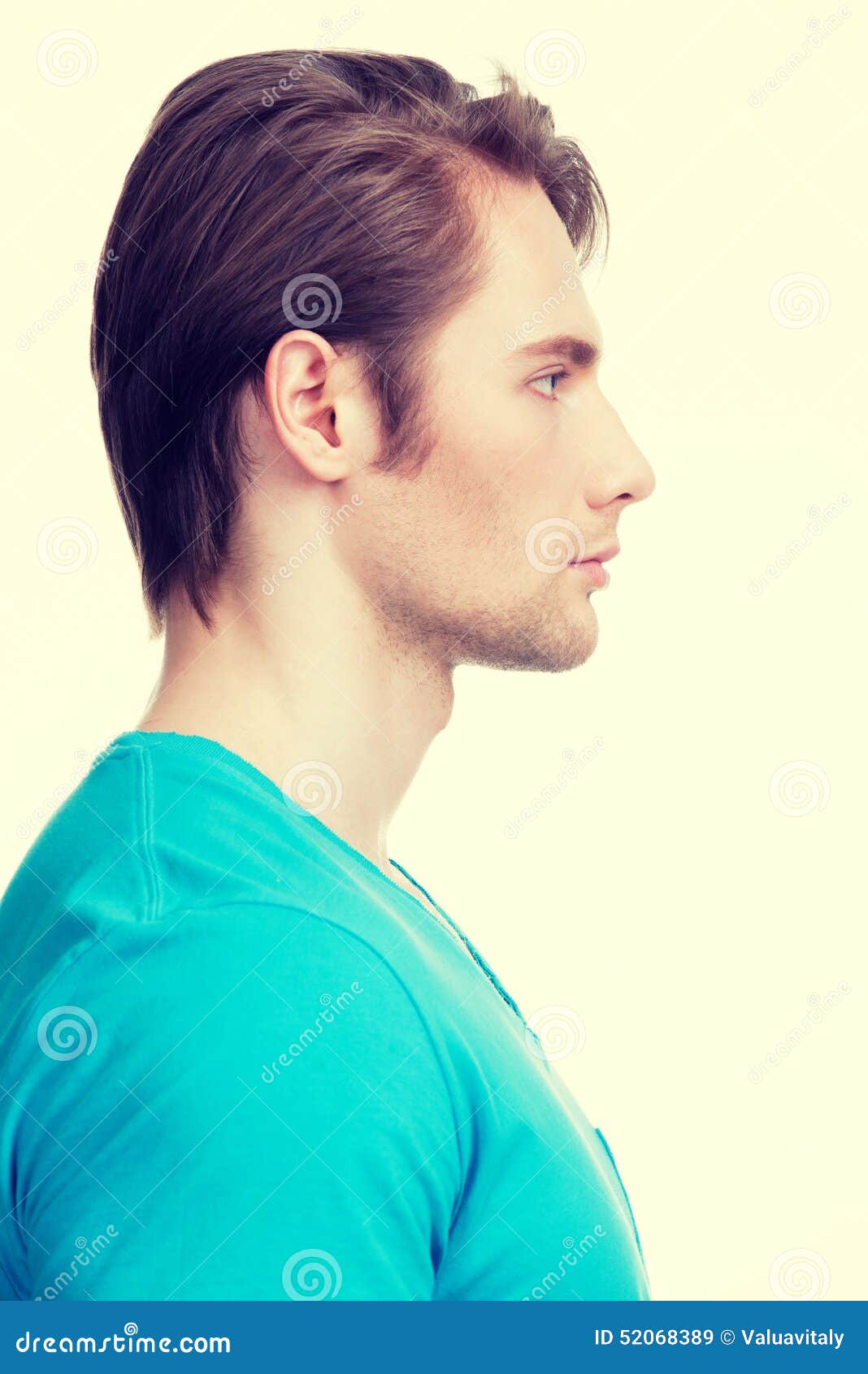 Portrait De Profil D'homme Bel Image stock - Image du beau, visage ...