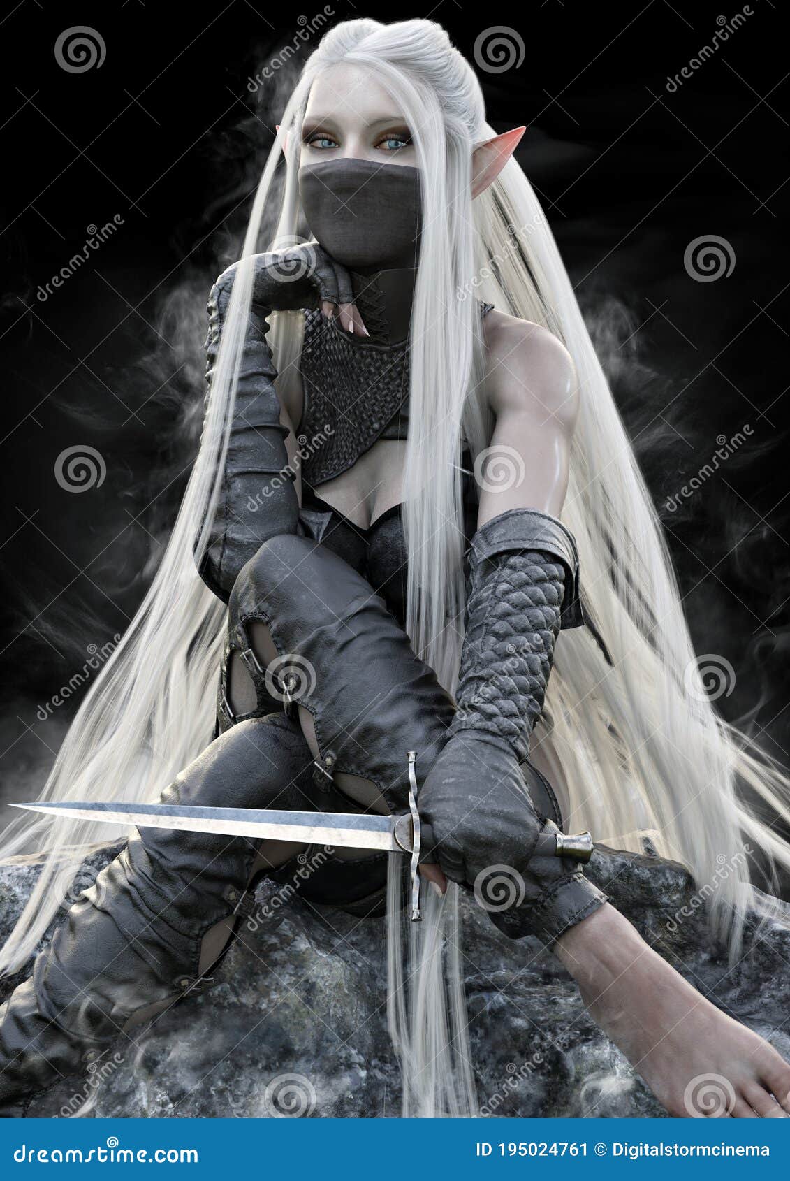 Portrait of a Deadly Mysterious Masked Dark Elf Female Assassin with ... Portrait of a Deadly Mysterious Masked Dark Elf Female Assassin with ...
