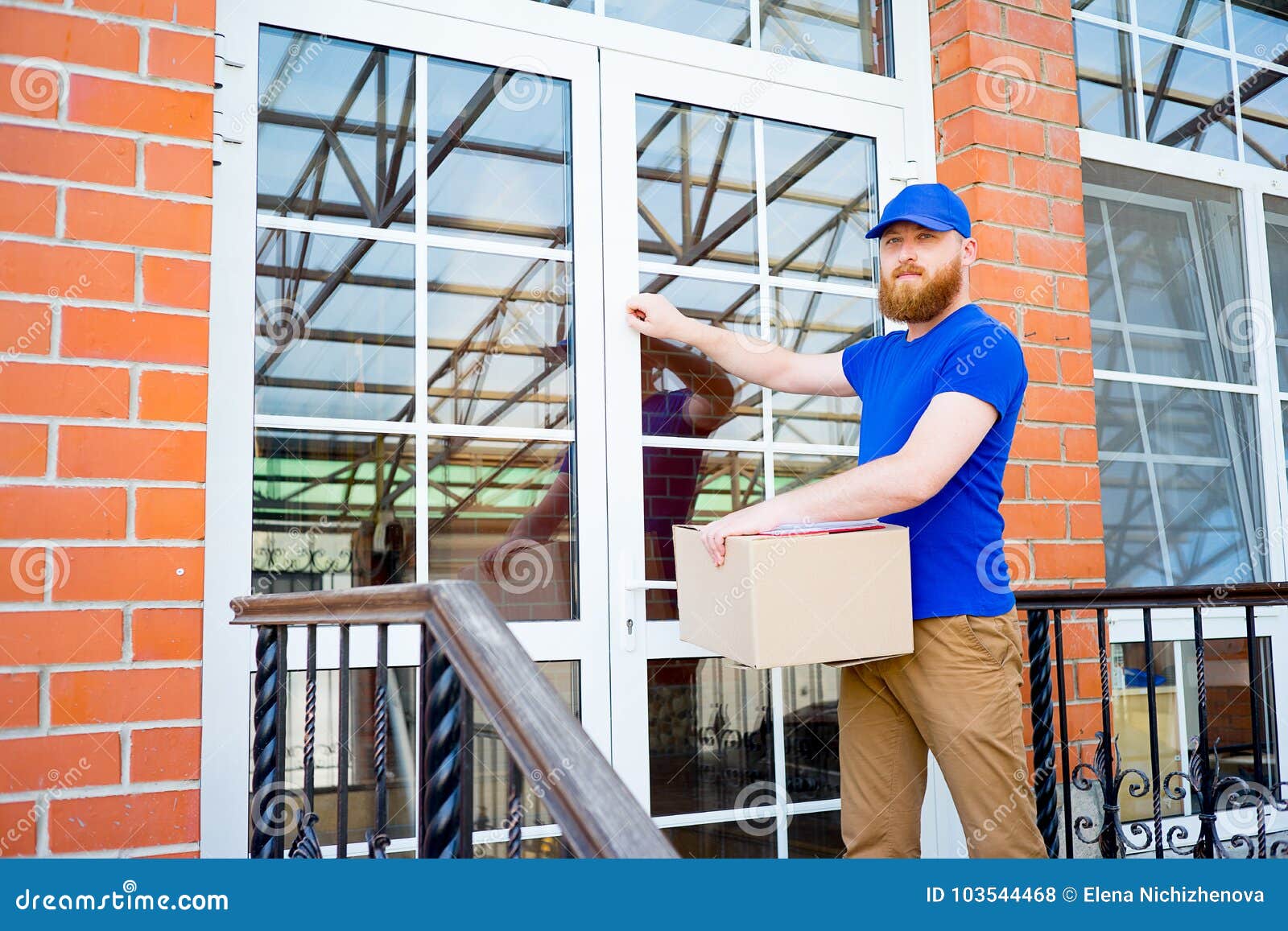 Delivery Man Delivering Boxes Stock Photo - Image of package, business ...