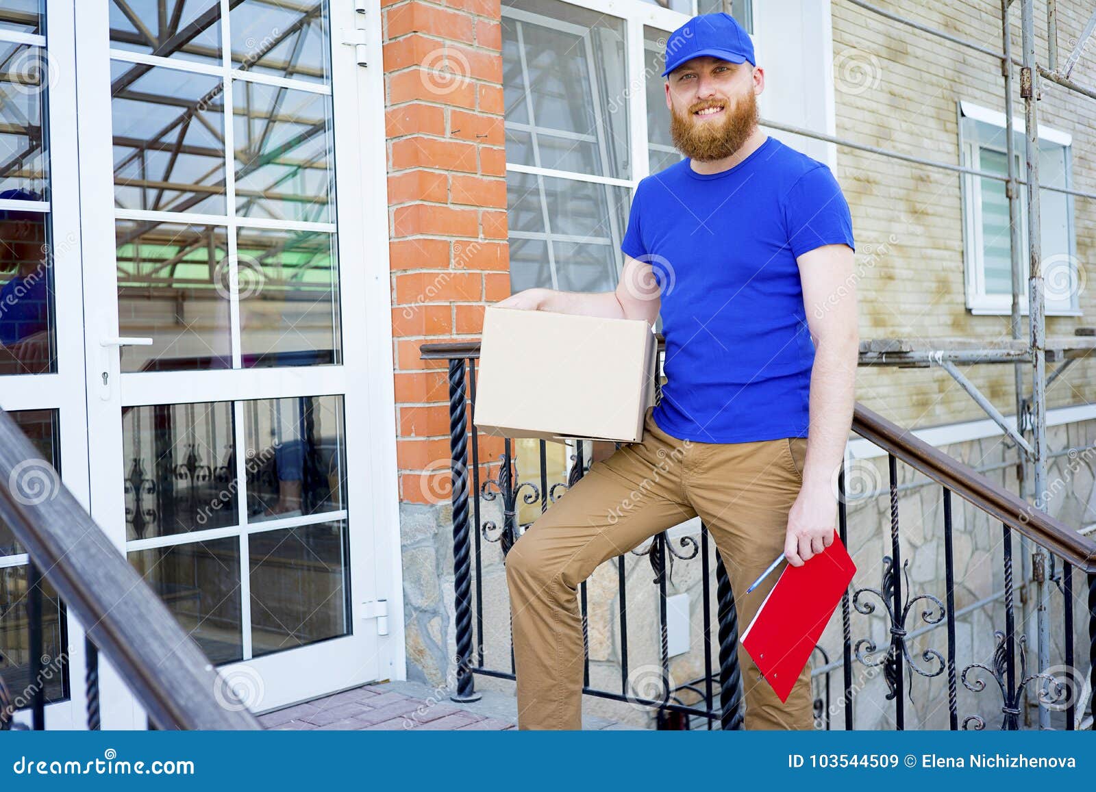 Delivery Man Delivering Boxes Stock Image - Image of businessteam ...