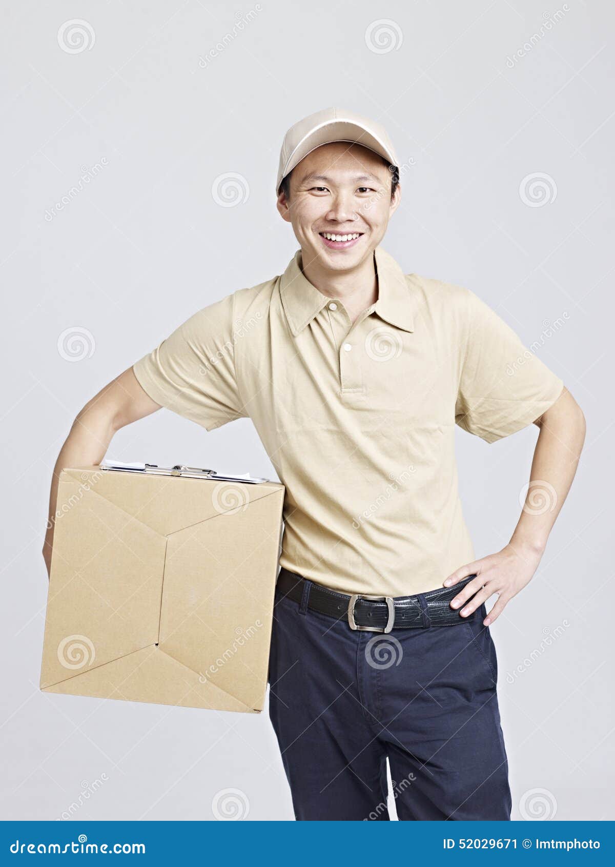 Portrait of a Delivery Man or Mover Stock Image - Image of friendly ...