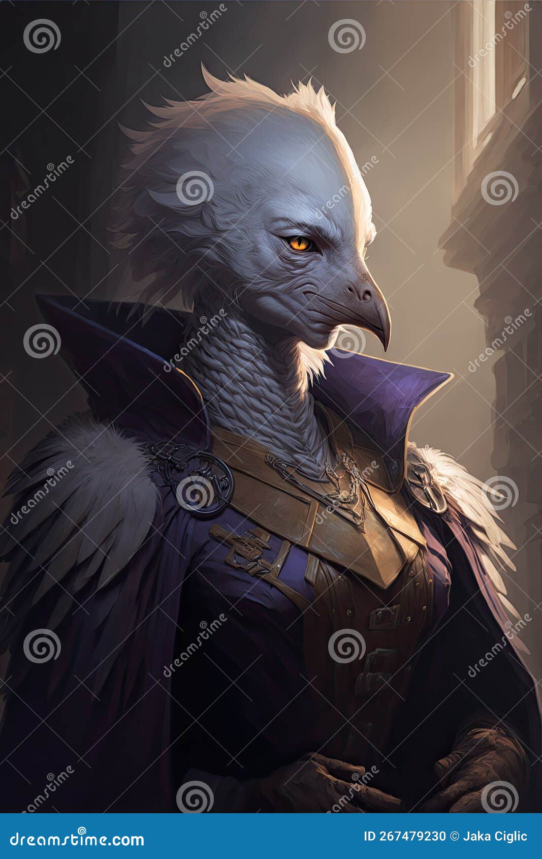 Kenku Warlock Female Young Generative AI Stock Illustration ...