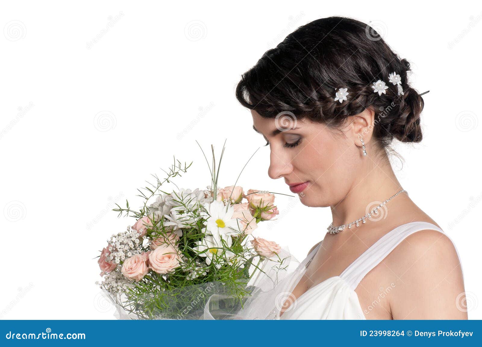 Portrait der Braut stockfoto. Bild von verbindung, kleid - 23998264