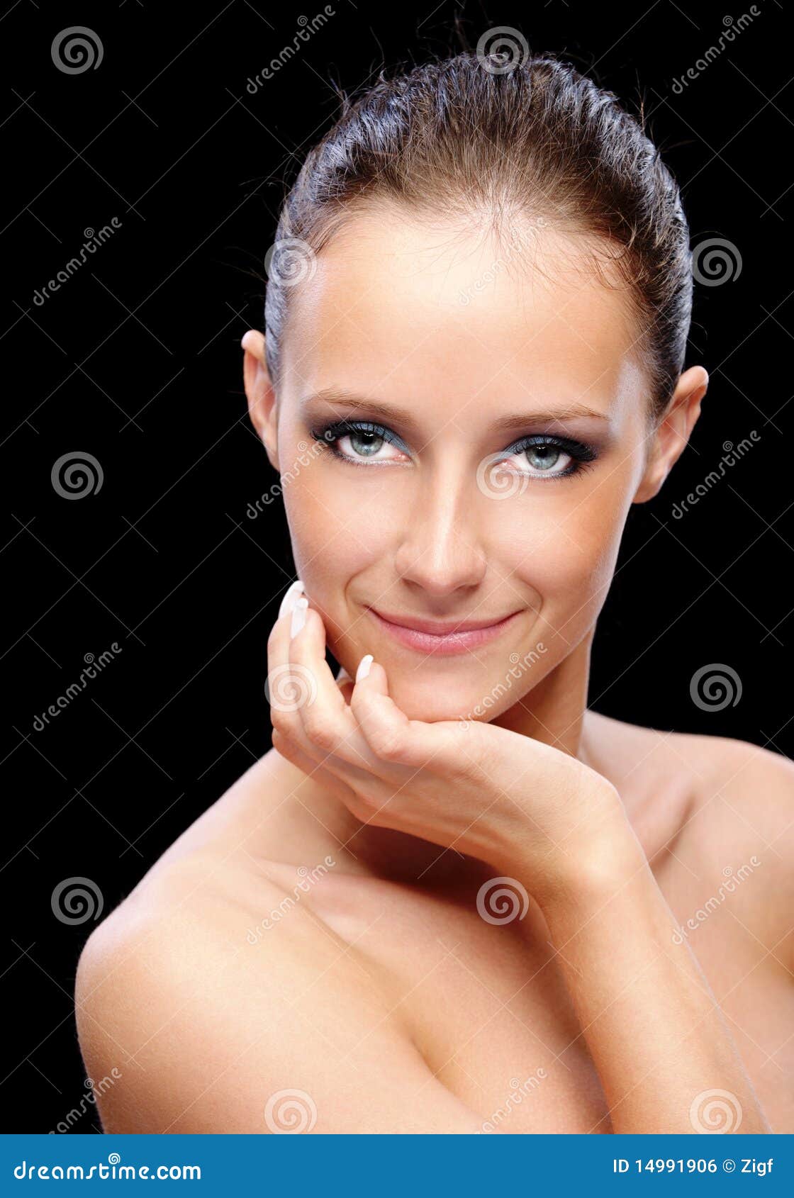 Portrait der reizend Frau stockfoto. Bild von mädchen - 14991906